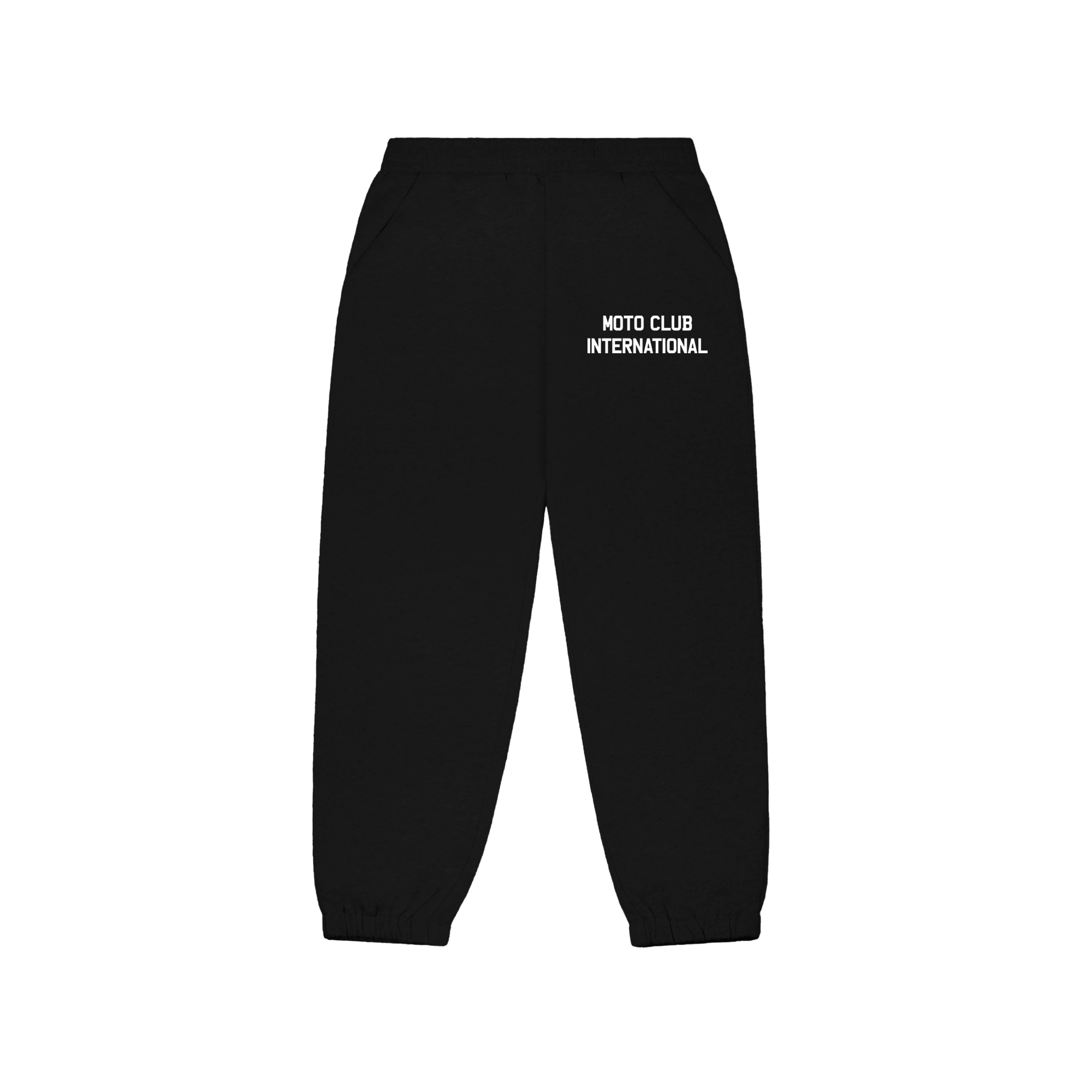 Moto Sweats | Wide-Leg Black Sweatpants | Moto Club International